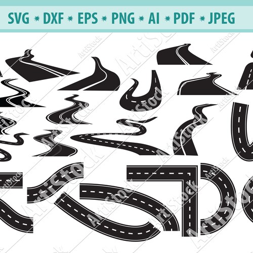 ROAD SVG Highway Svg Bending Svg Curved Road Svg Asphalt - Etsy Canada
