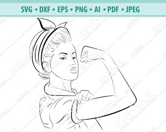 Girl Power SVG Eps Png Dxf Cutting File Silhouette Cricut - Etsy