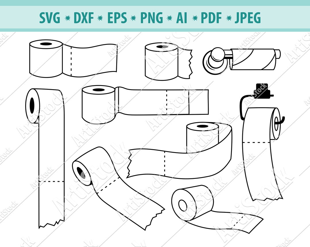 Toilet Paper SVG, Toilet Roll Svg Bundle, Toilet Roll Holder Svg ...