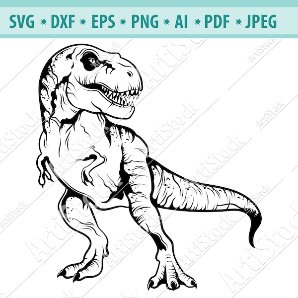 T Rex Svg - Etsy