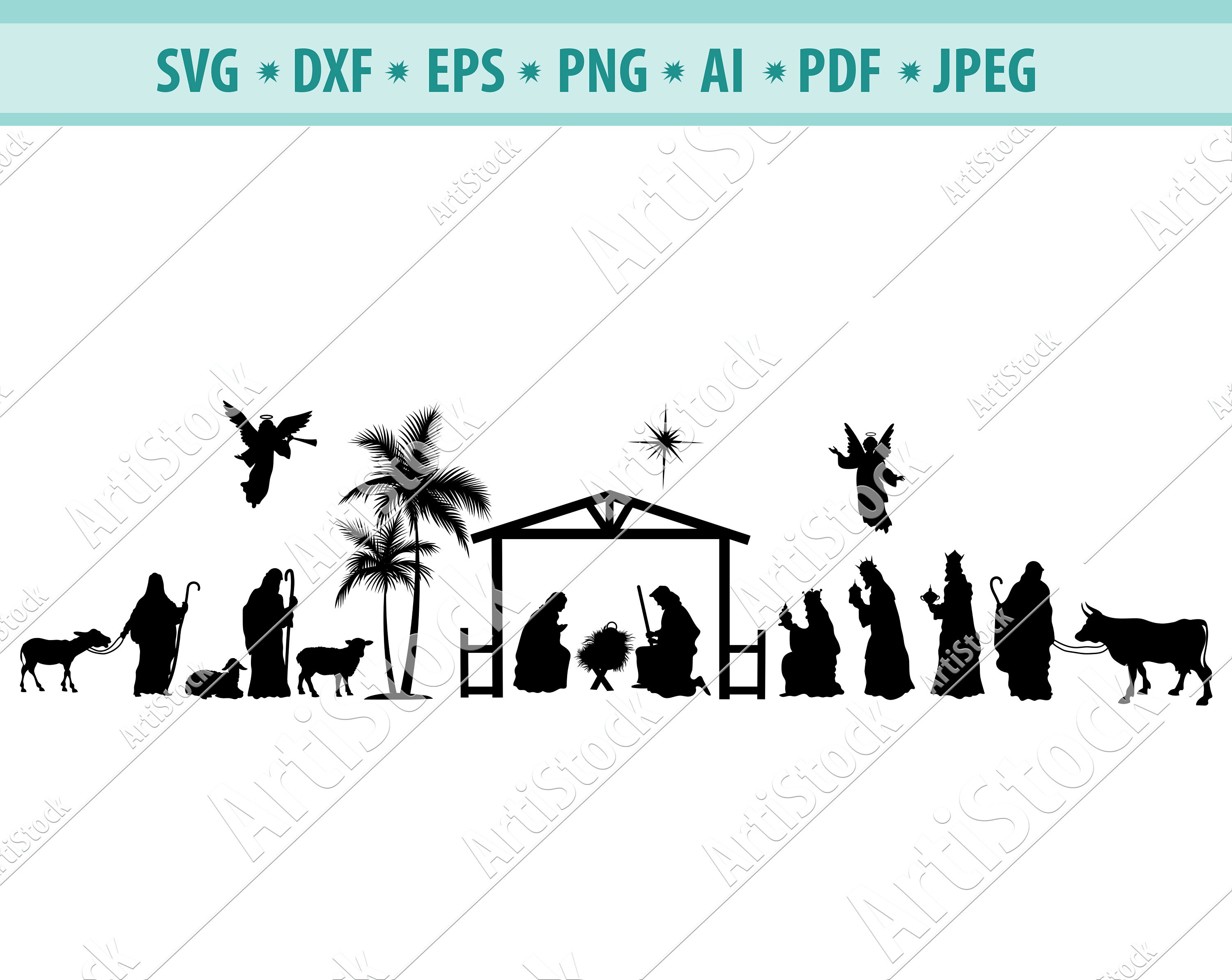 Krippe SVG Krippe Svg Weihnachten SVG Urlaub Dekoration - Etsy Schweiz