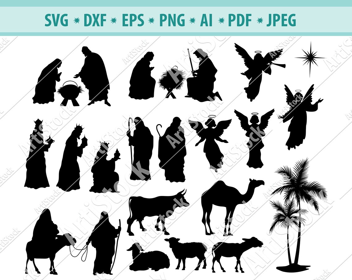 Nativity SVG Nativity Scene Svg Christmas SVG Holiday - Etsy