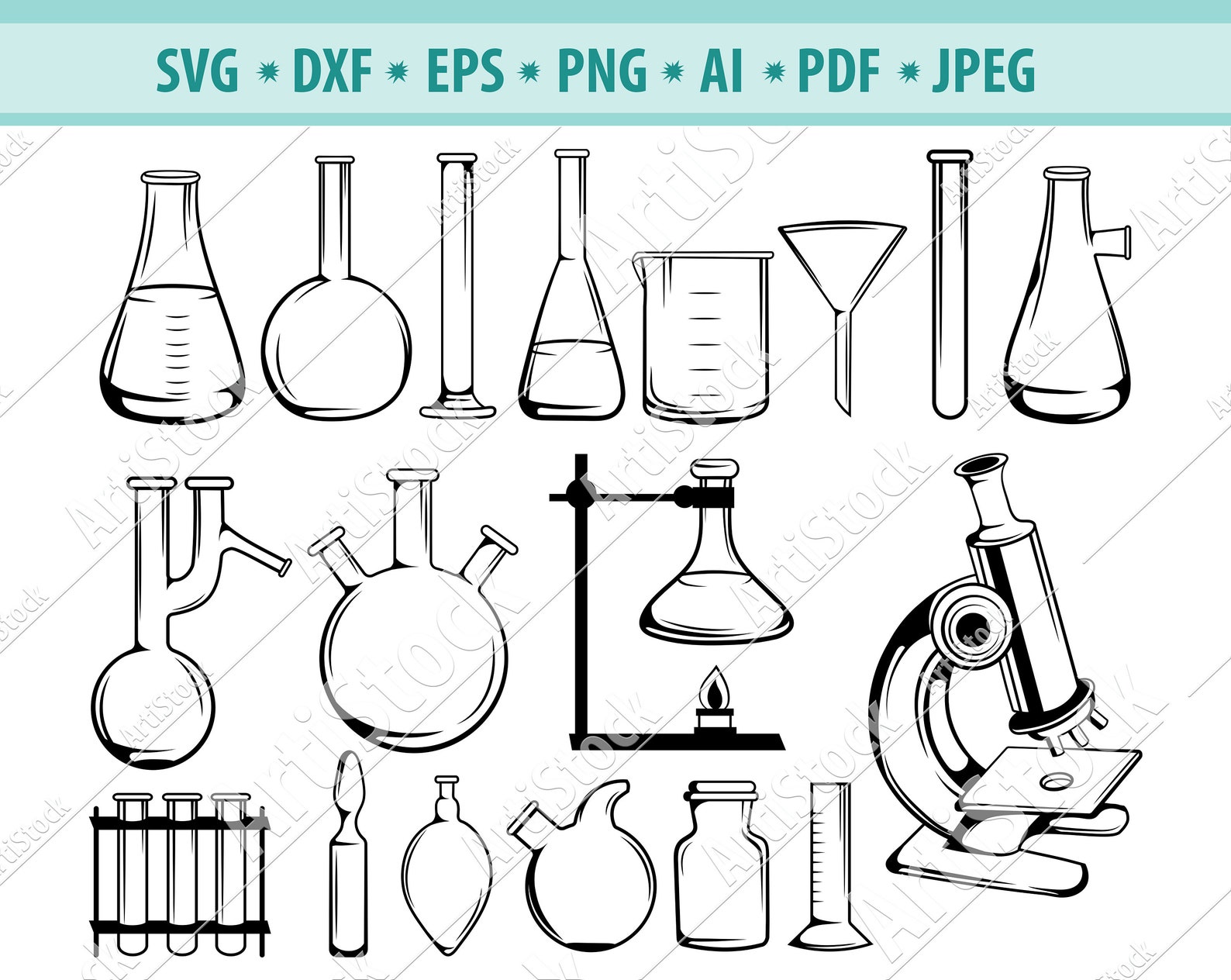 Chemistry Set SVG File, Chemist SVG, Chemistry Beaker Svg, Test Tube ...