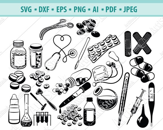 Medical SVG Cutting Files for Cricut and Silhouette Cameo - Etsy