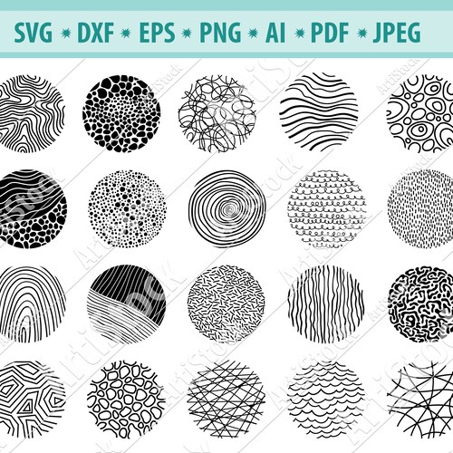 Texture Round Shape Svg Round Pattern Svg Circle Patterns - Etsy