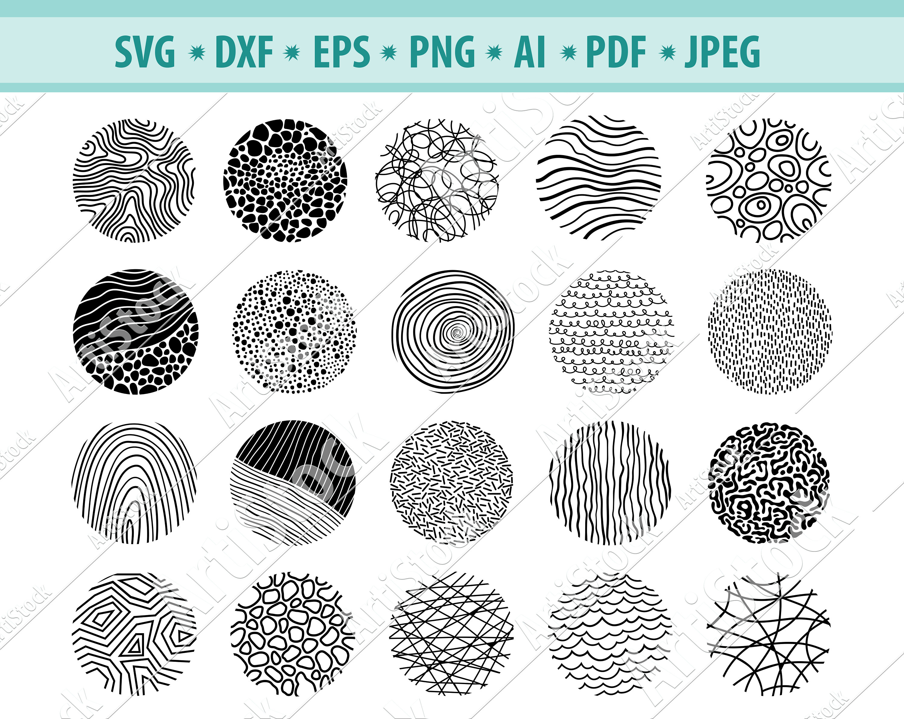 Texture Round Shape Svg Round Pattern Svg Circle Patterns - Etsy UK