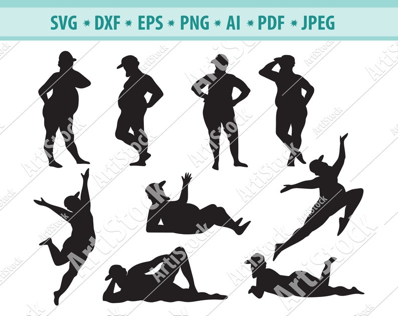 Fat Man SVG, Funny Guy SVG, Man Body Svg, Posing Man Svg, Father Day ...