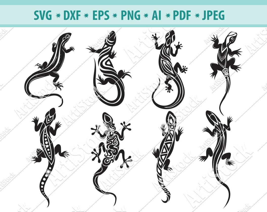 Lizard SVG Bundle, Gecko SVG, Lizard Clipart, Lizard Cut Files for ...