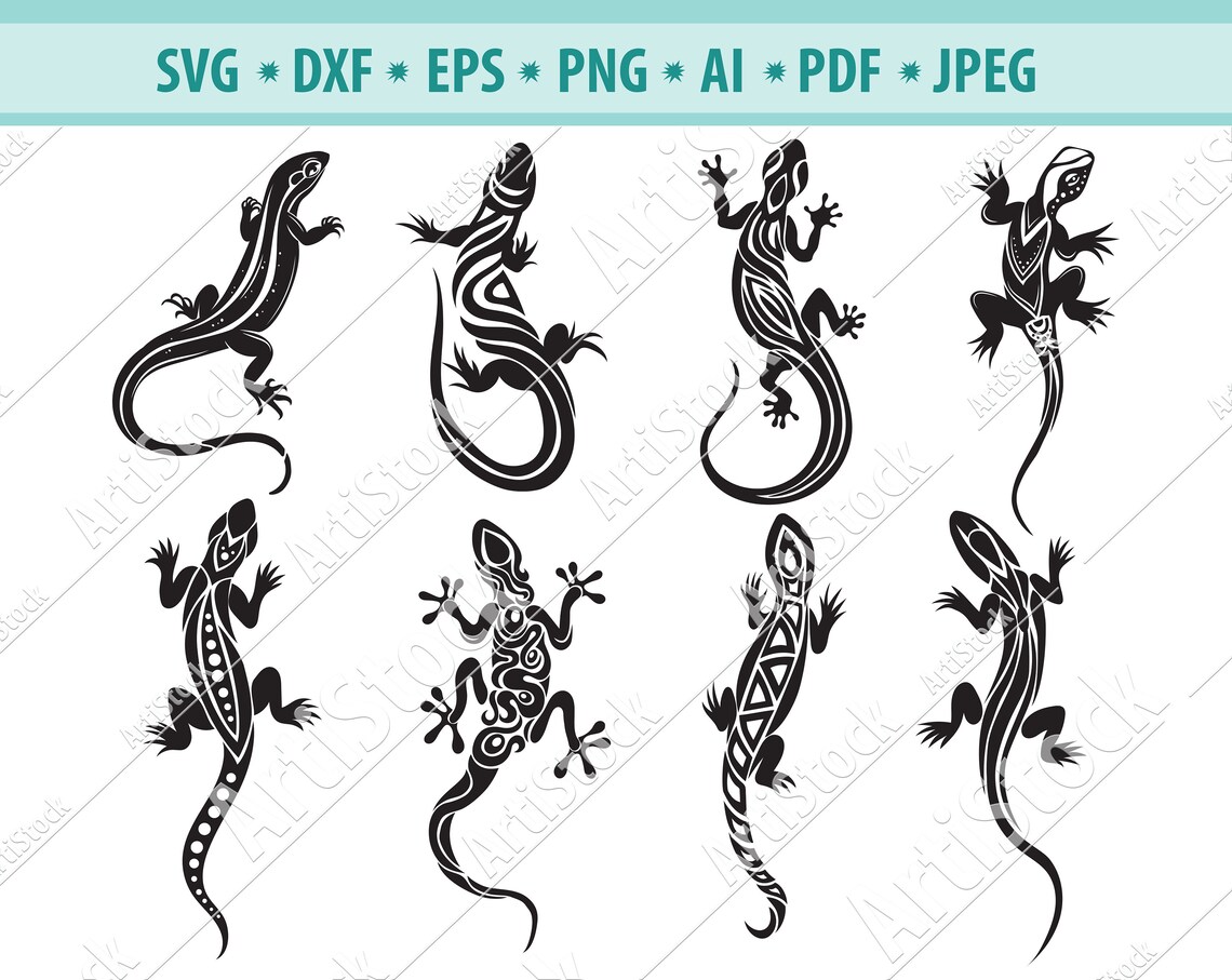 Lizard SVG Bundle Gecko SVG Lizard Clipart Lizard Cut Files | Etsy