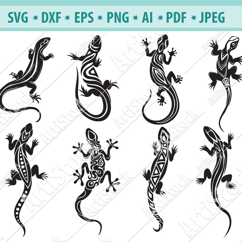 Lizard Vector - Etsy