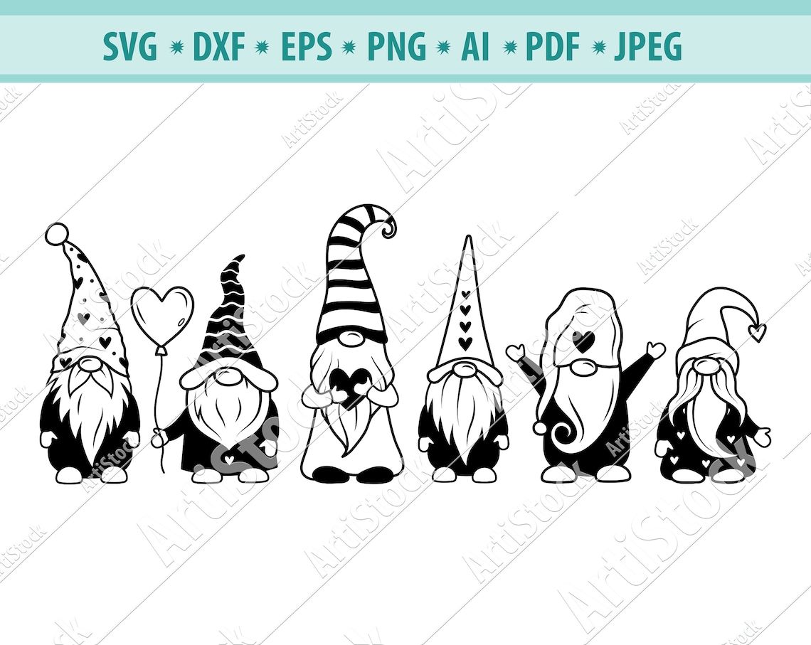 Gnome SVG Cute Garden Gnome SVG Nordic Gnome Svg Gnome - Etsy
