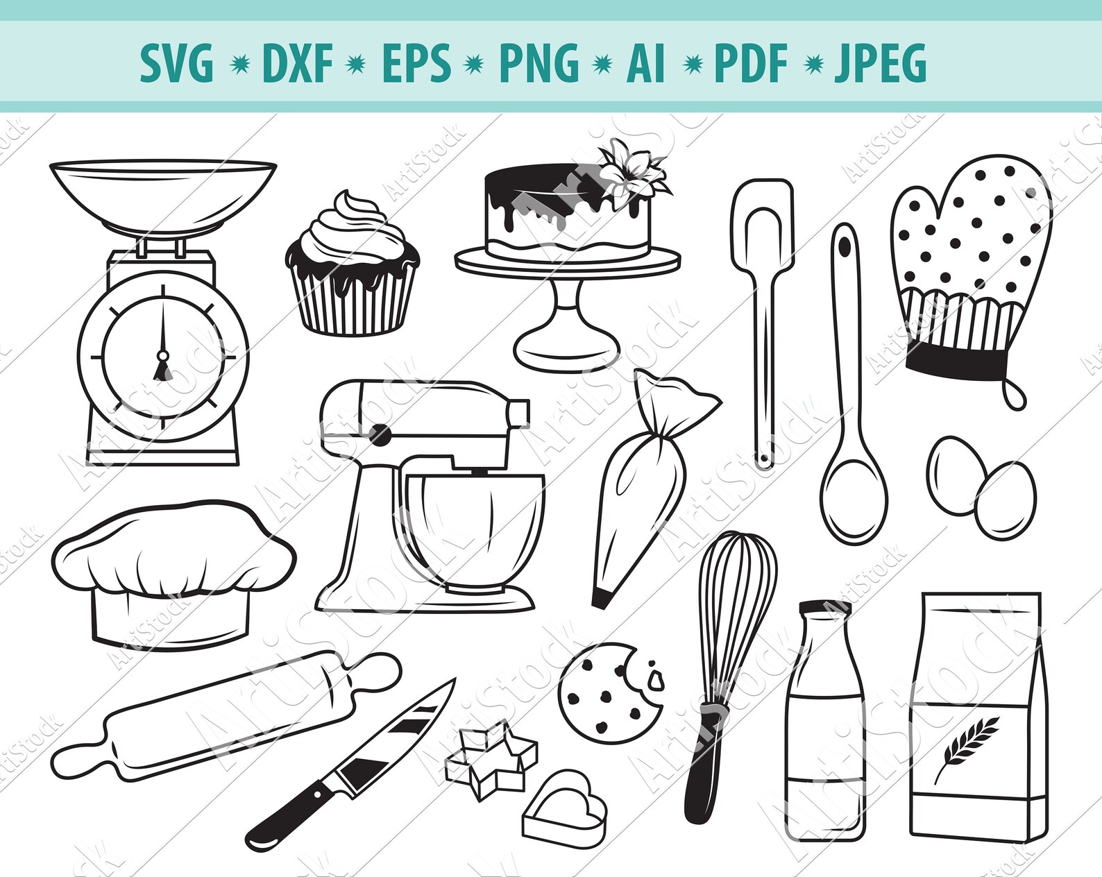 Bakery Item Svg Confectionery Svg Cake Svg Birthday Cake - Etsy