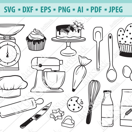 Bakery Item Svg Confectionery Svg Cake Svg Birthday Cake - Etsy
