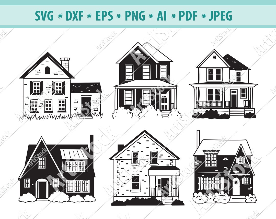 House Svg Bundle, Building Svg, Home Svg, Architecture Svg, House Cut ...