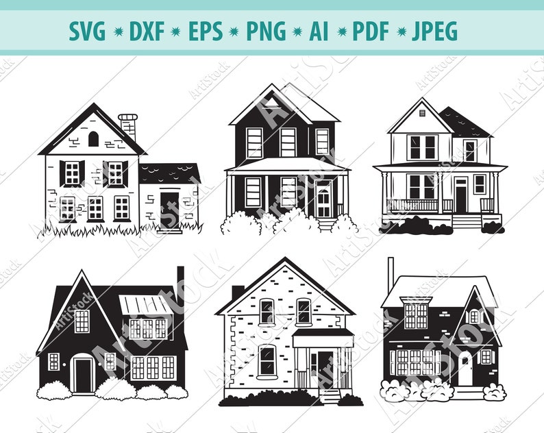 House Svg Bundle Building Svg Home Svg Architecture Svg | Etsy