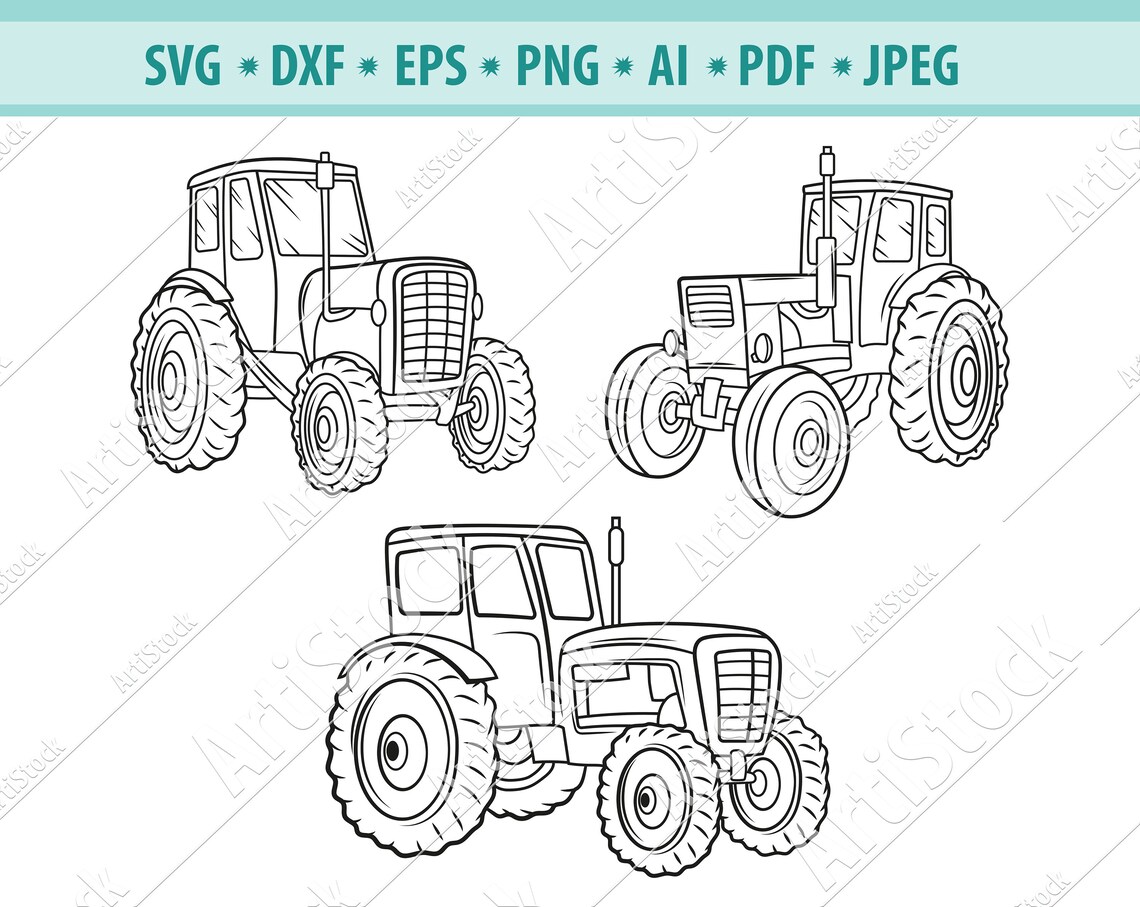 Tractors Svg File Agrotechnics Svg Farm Tractors Svg - Etsy