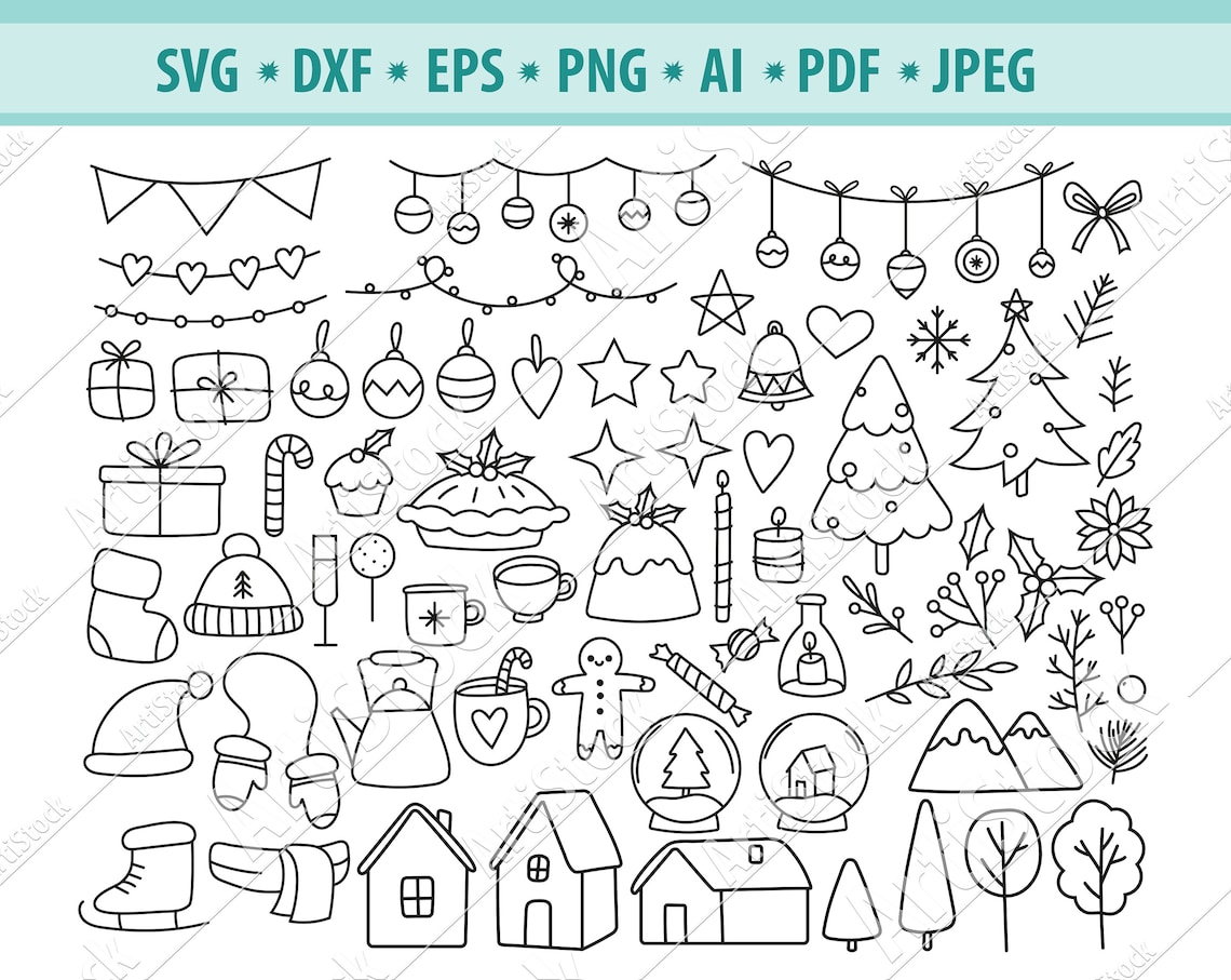 Christmas Svg Christmas Light Svg Christmas Elements Svg - Etsy
