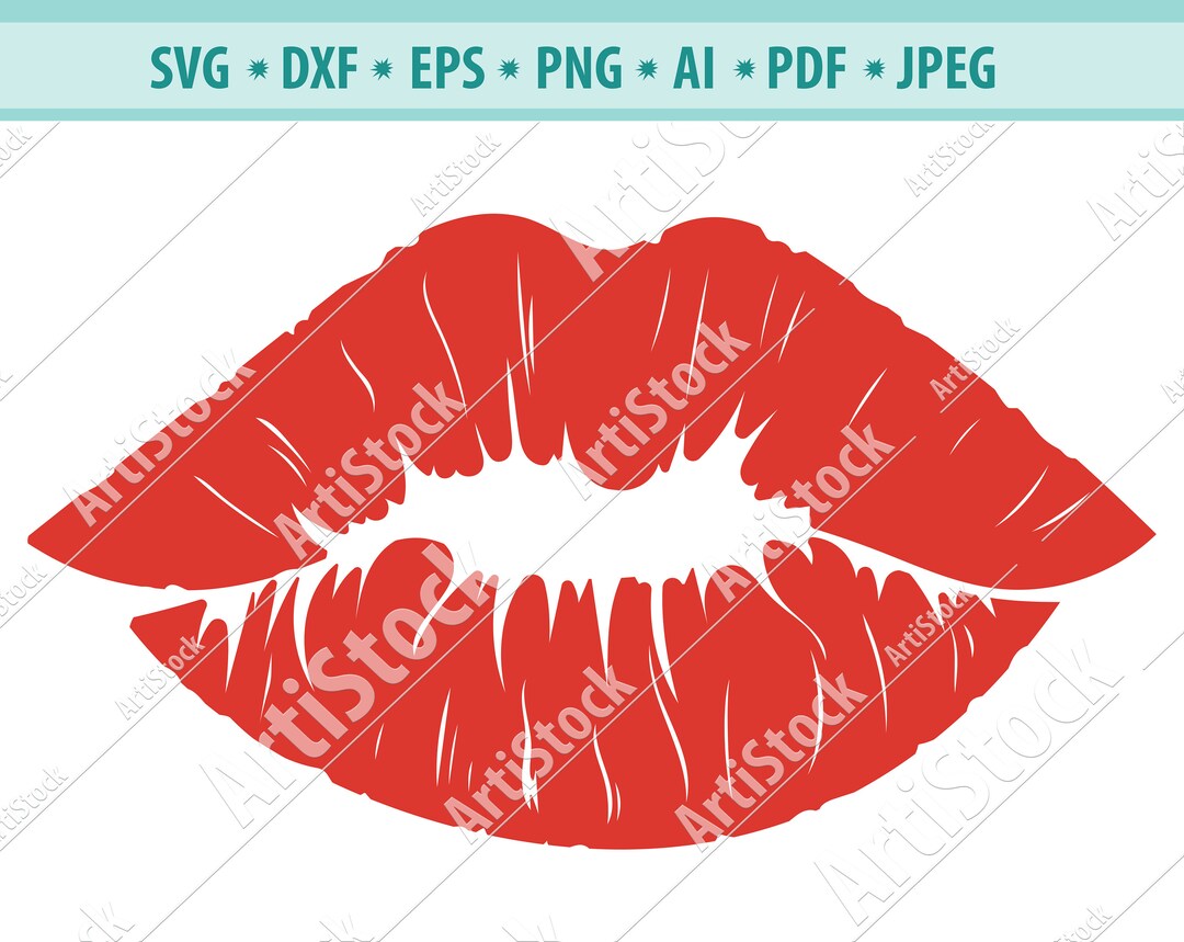 Kiss Svg Valentines Day Svg for Valentine Svg Files for Cricut ...