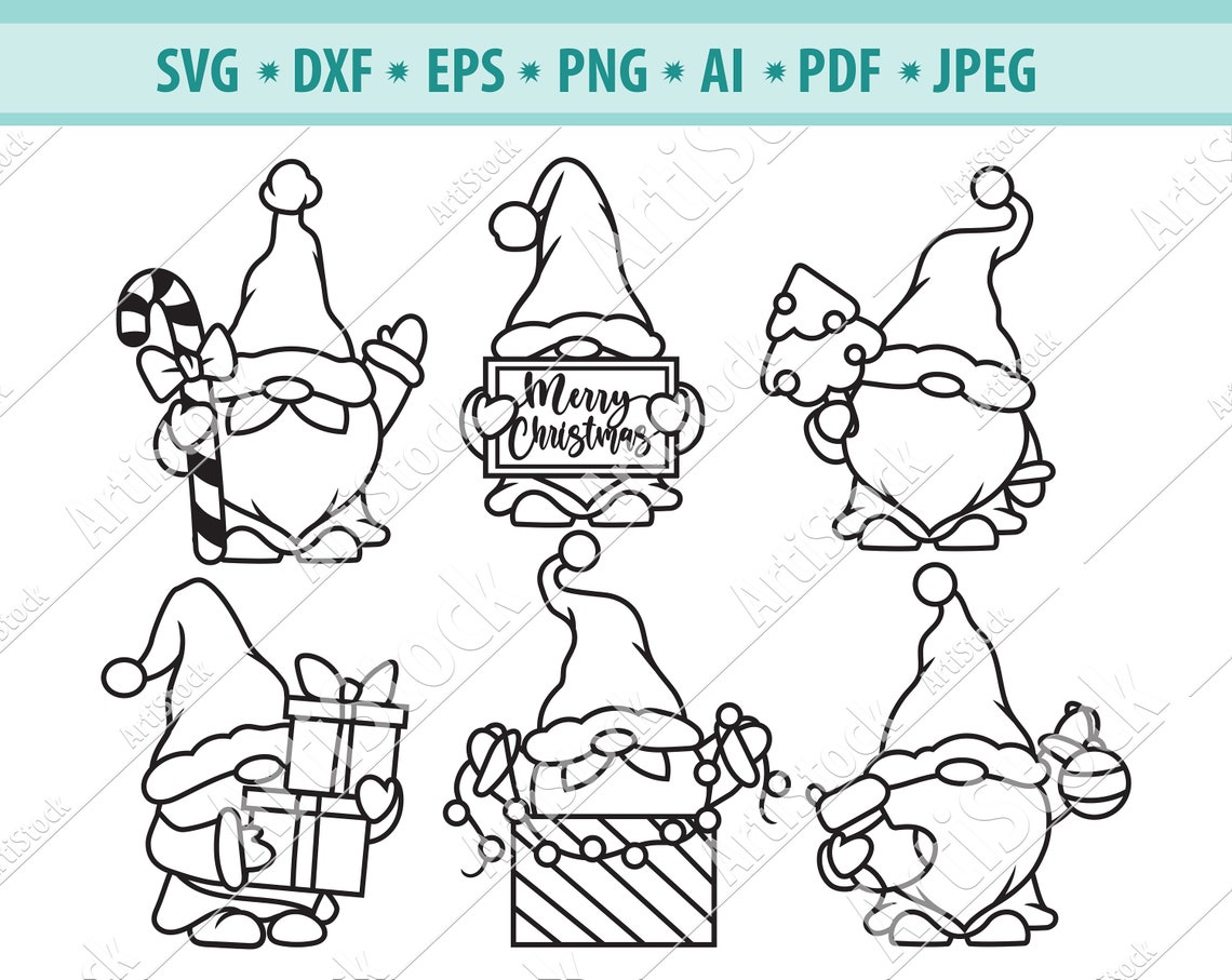 Gnome SVG Cute Garden Gnome SVG Nordic Gnome Svg Gnome - Etsy