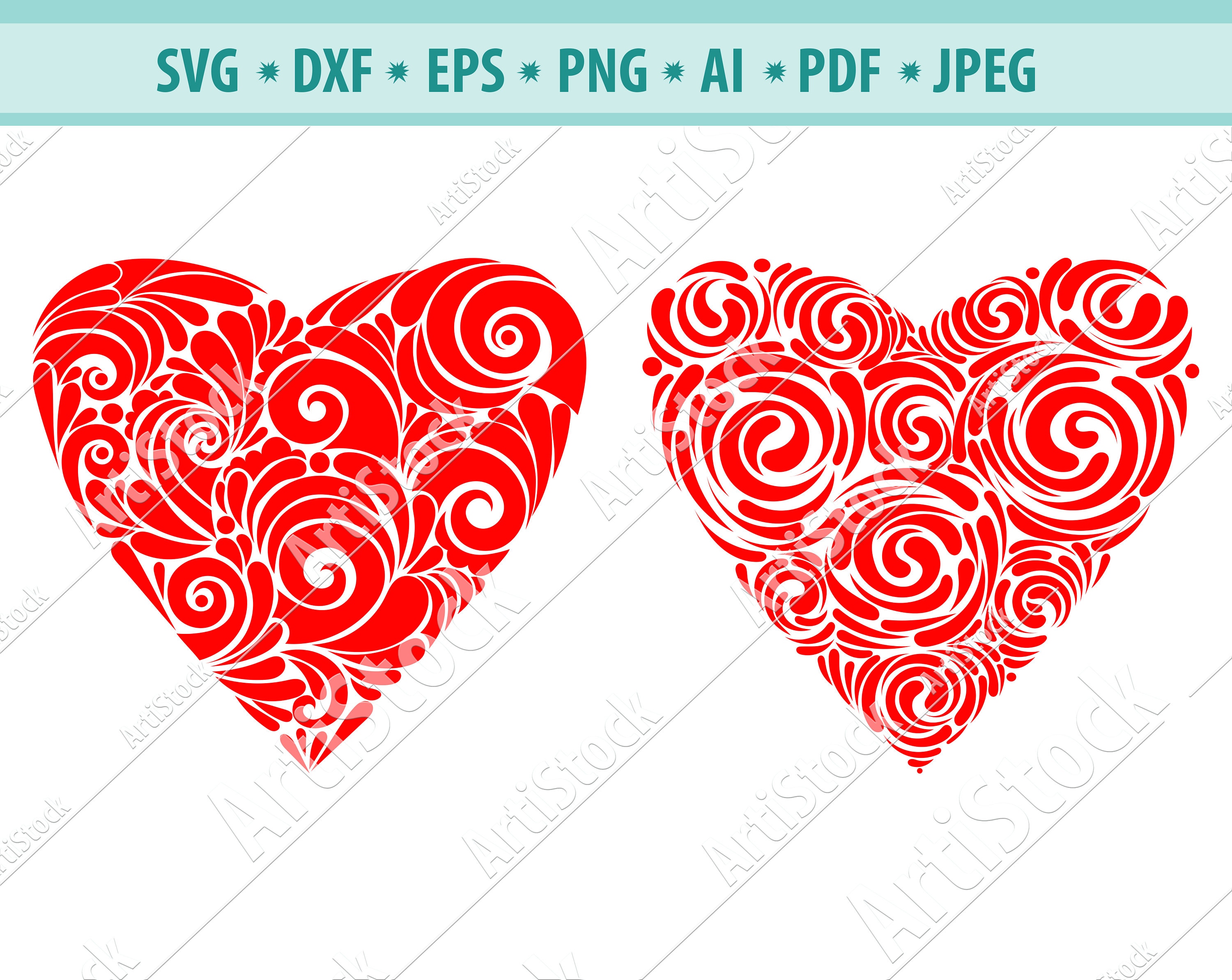 Heart SVG Valentines Day SVG Love SVG Heart Cut File Heart - Etsy