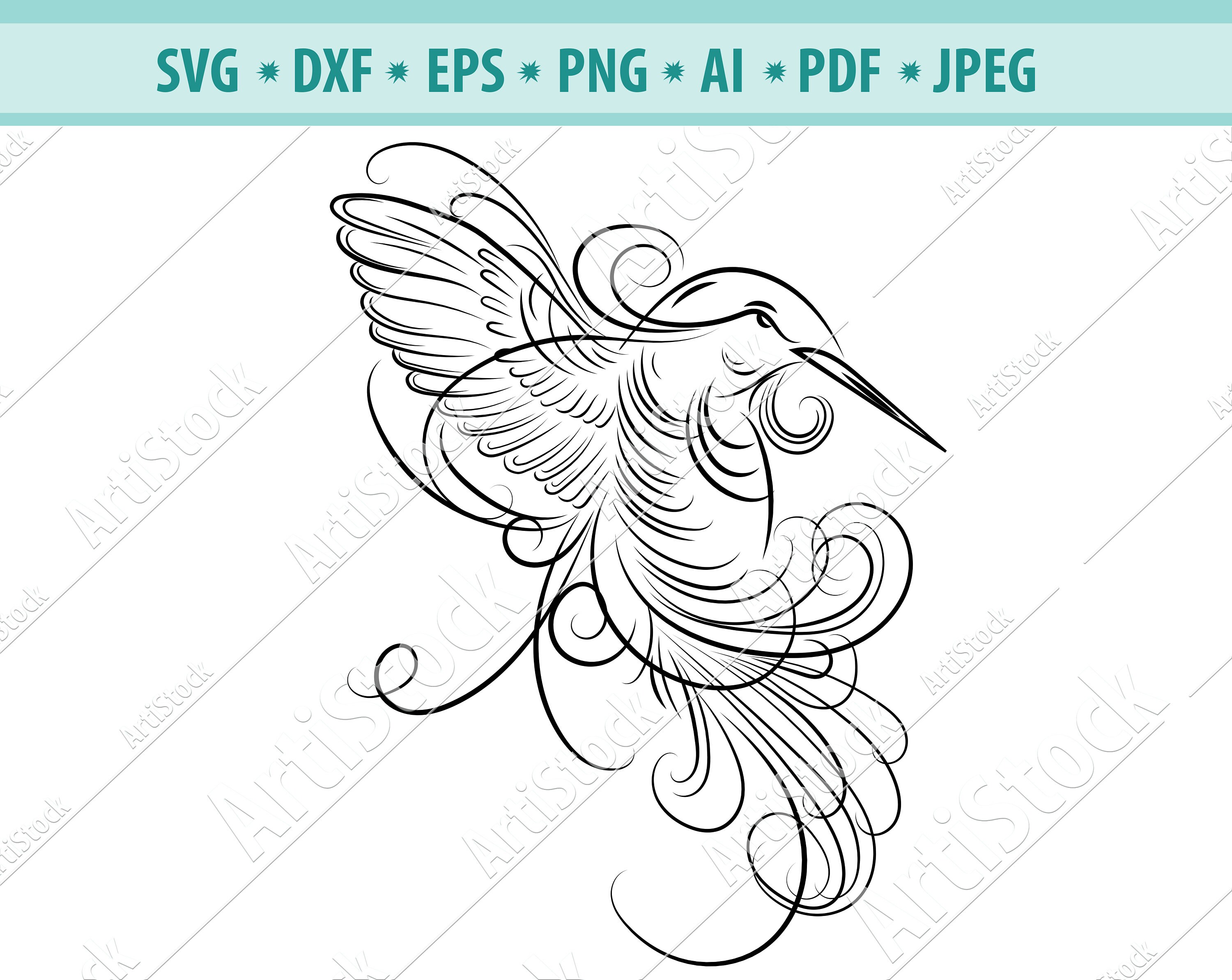 Hummingbird SVG File Hummingbird Wreath Svg File Hummingbird - Etsy