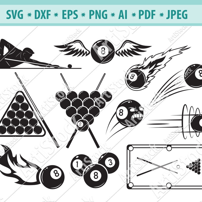 Billiards Svg - Etsy