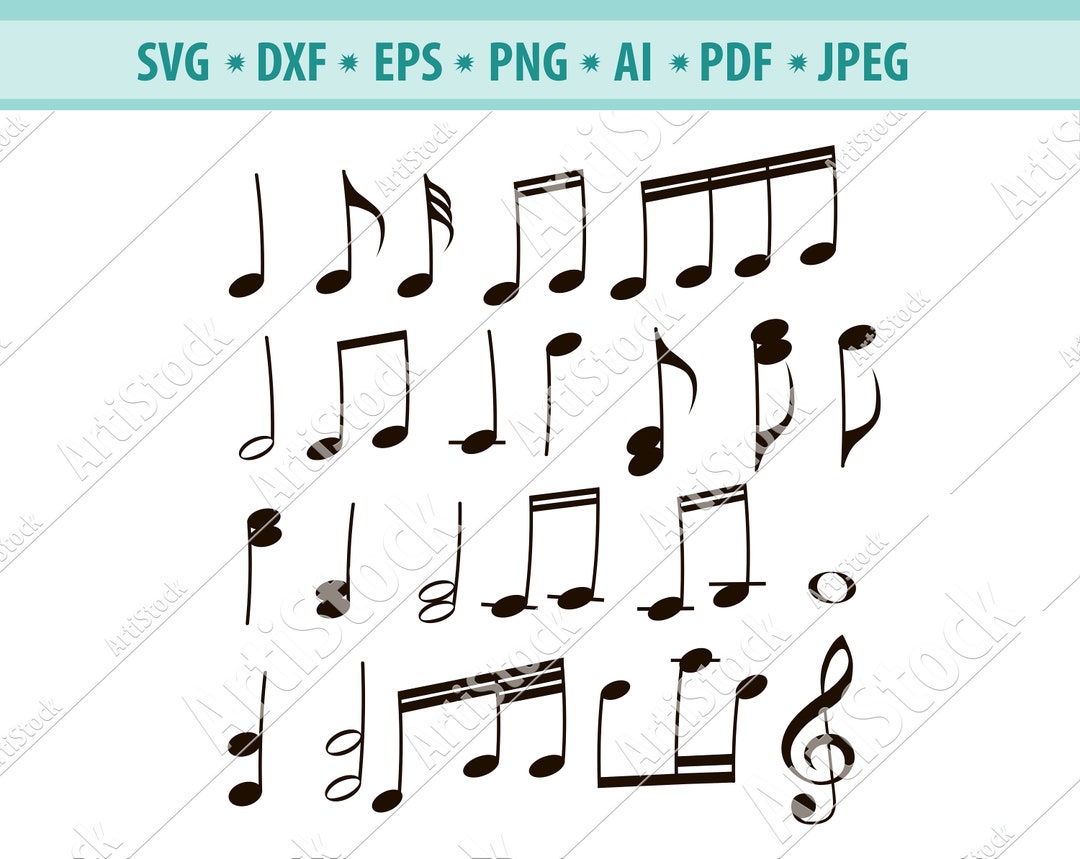 Music Notes Svg, Musical Notes Svg, Music Svg, Treble Svg, Treble Clef ...
