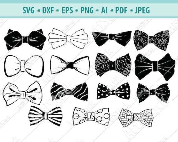 Bow Tie SVG Bundle Bow Tie SVG Bow Tie Clipart Bow Tie Cut | Etsy