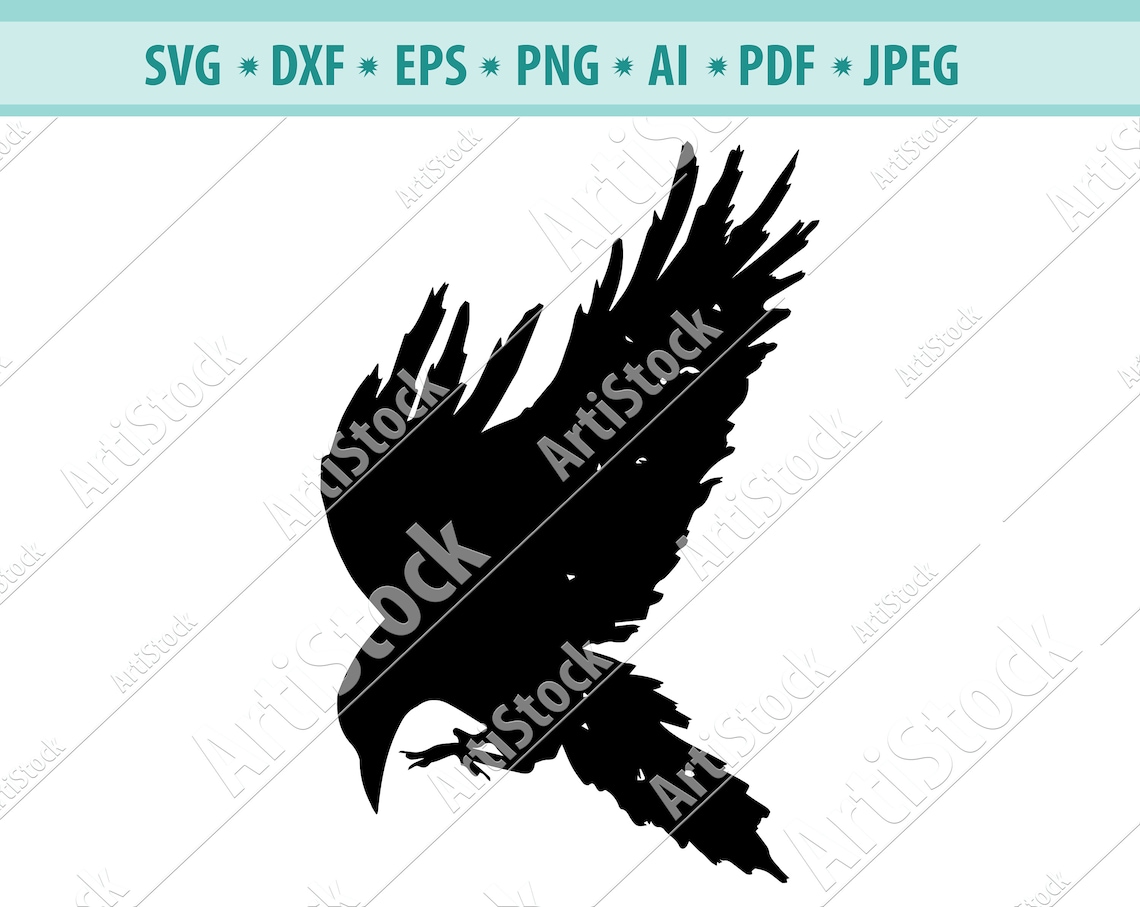 Raven SVG Crow Svg Raven Clipart Raven Files for Cricut - Etsy
