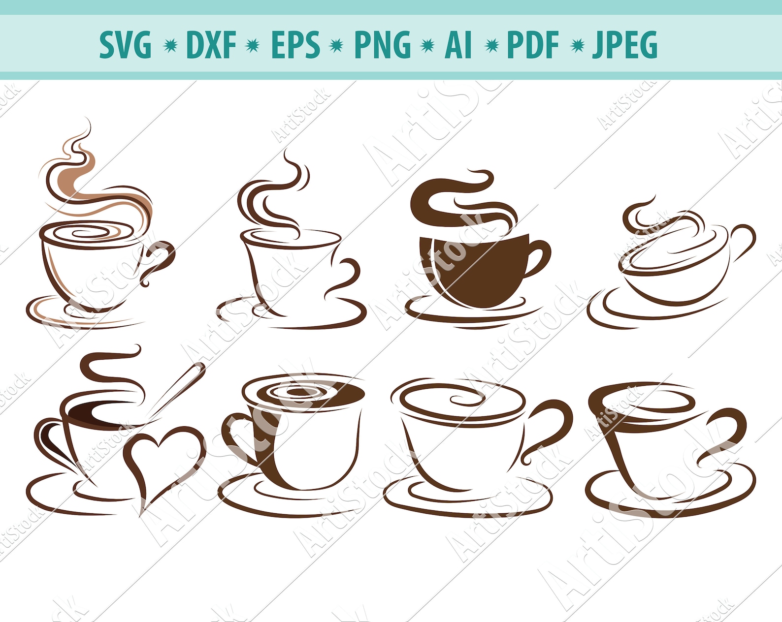 Kaffeetasse SVG, Kaffeetasse Vektor, Kaffeetasse SVG Dateien, Tasse ...
