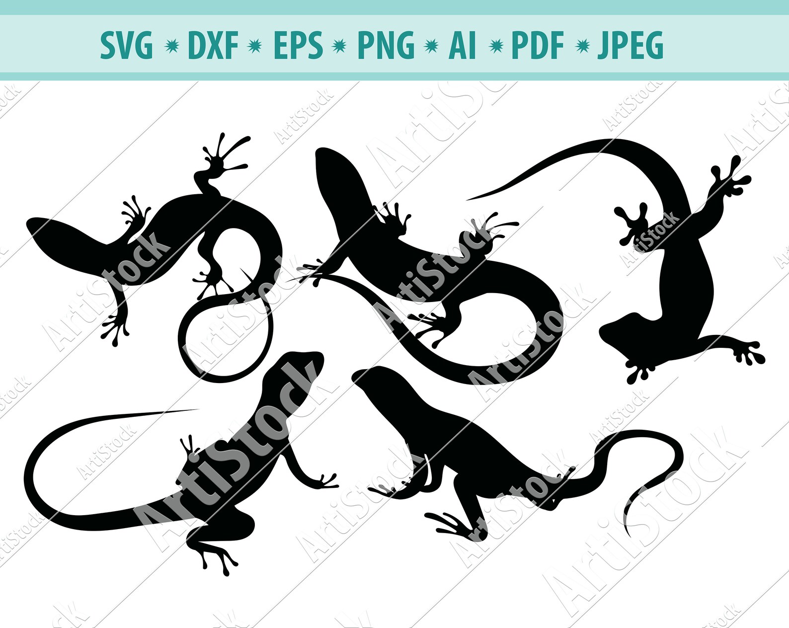 Lizard SVG Bundle Lizard SVG Lizard Clipart Lizard Cut - Etsy