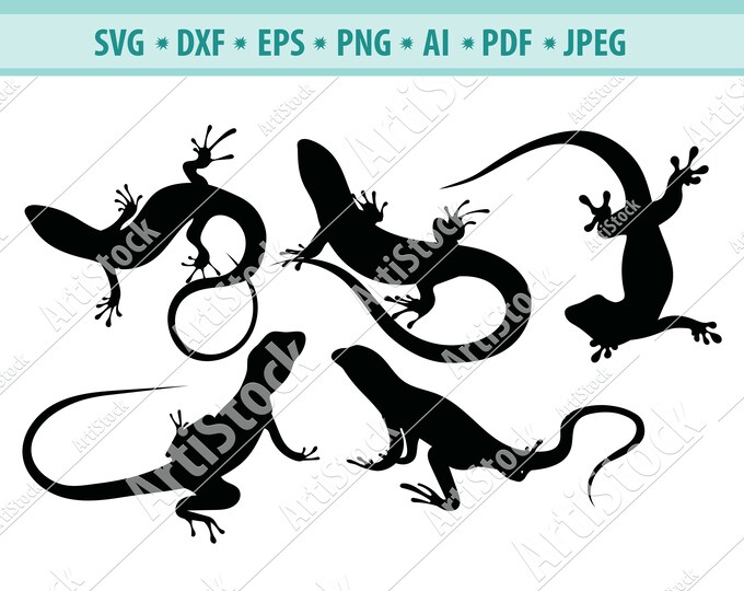 Lizard SVG Bundle, Lizard SVG, Lizard Clipart, Lizard Cut Files for ...