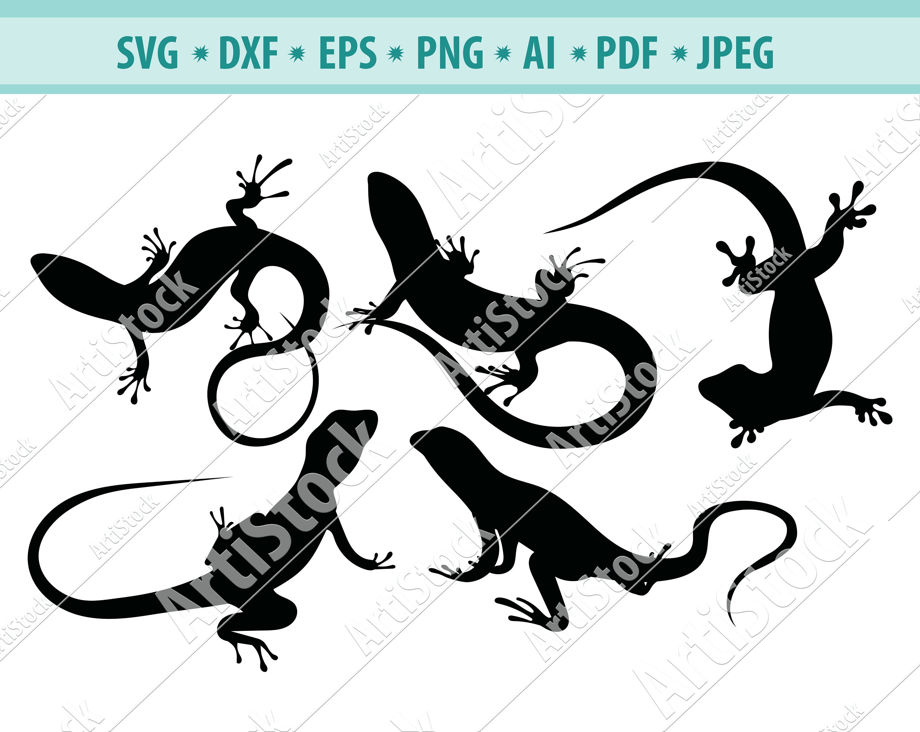 Lizard SVG Bundle Lizard SVG Lizard Clipart Lizard Cut | Etsy