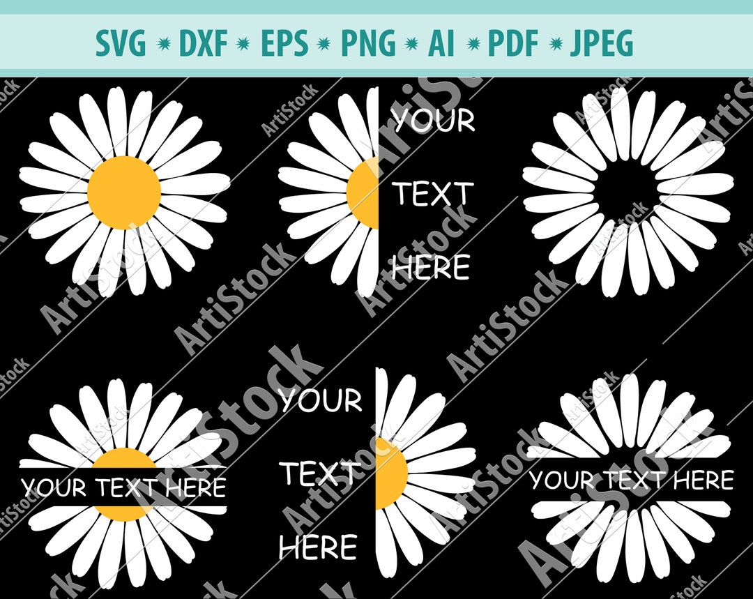 Daisy Flower SVG, Daisy Monogram Svg, Flower Svg, Daisy Clipart, Flower ...