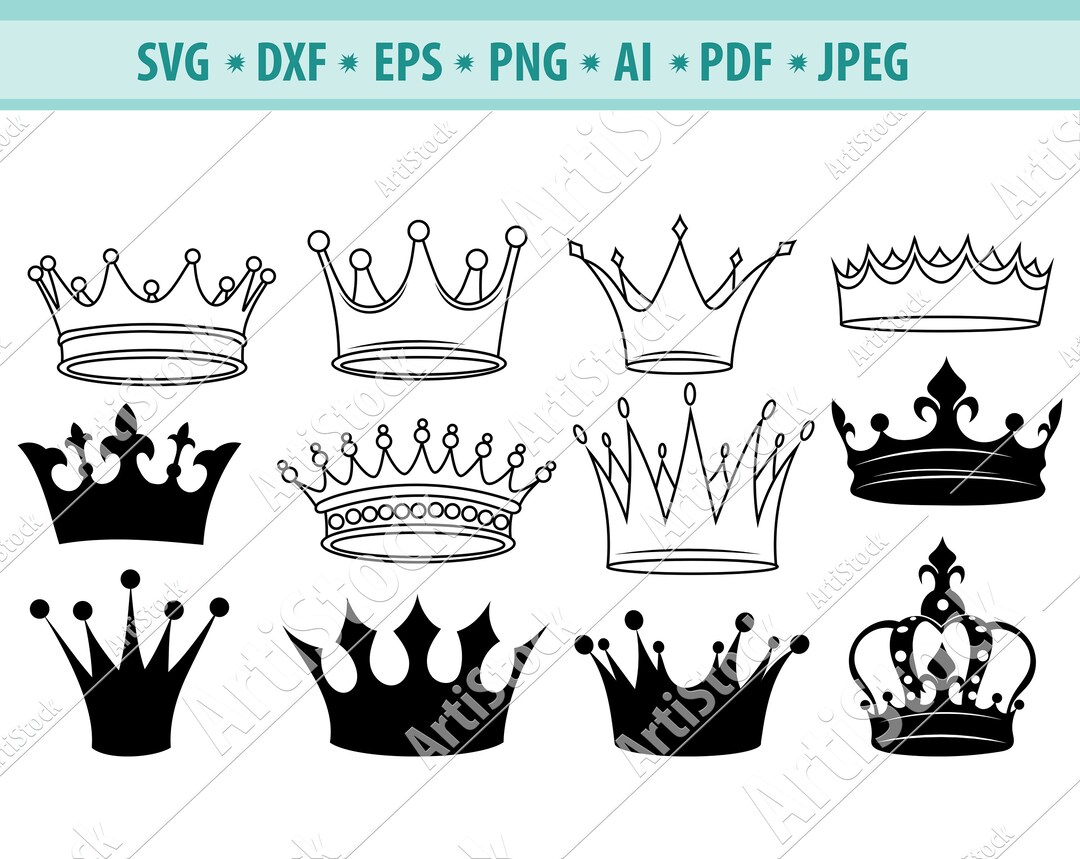 Crown SVG Bundle, Crowns SVG, Crown Clipart Svg, Crown Cut Files for ...