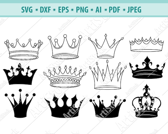 Kroon SVG bundel kronen SVG Crown clipart SVG kroon - Etsy Nederland