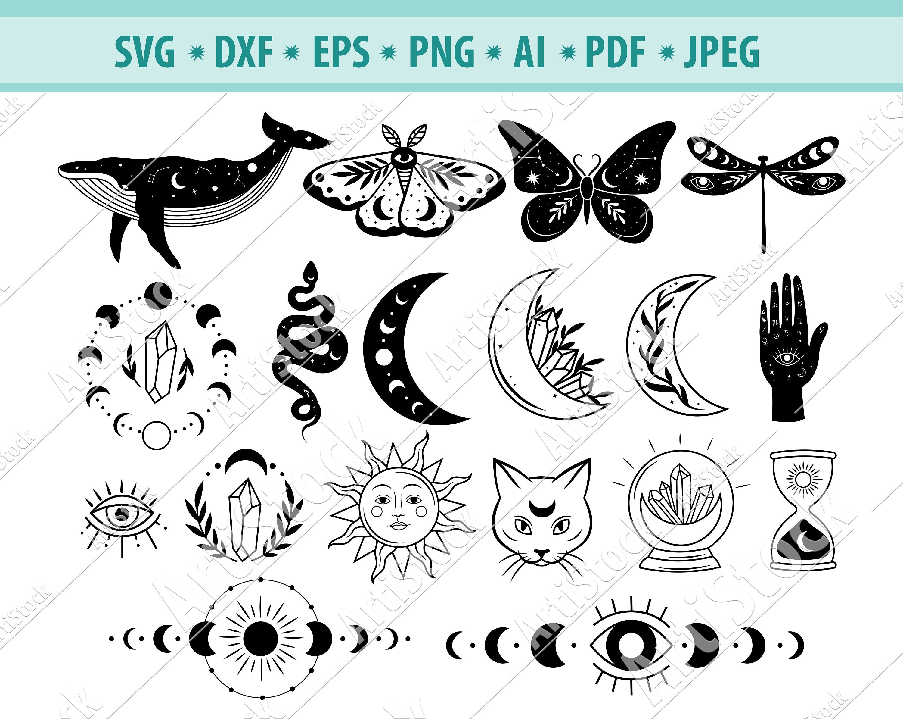 Mystic item svg Magic ball svg Crystal svg Celestial svg | Etsy