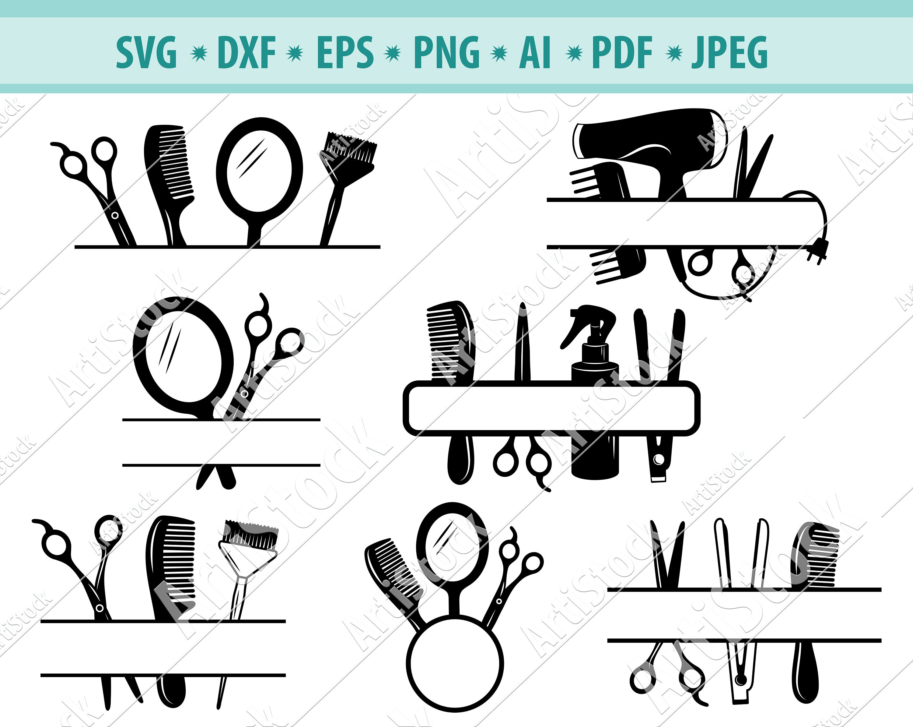 Barber SVG Barber Logotype Svg Hair Dresser Svg Files | Etsy