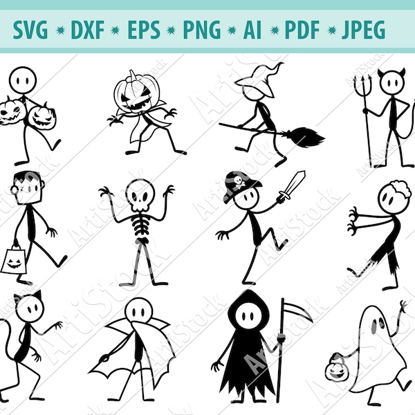 Vampire Stick Figure Family Svg - Etsy