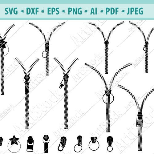 Zipper Svg Zipper Clipart Zipper File for Cricut Ziper Cut - Etsy