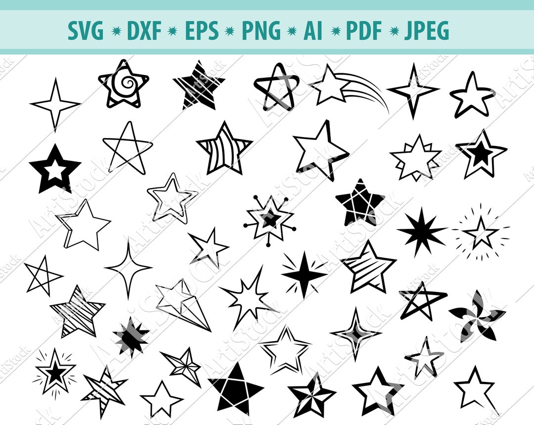 Stars Svg Bundle, Shooting Stars Svg, Falling Stars Svg, Stars ...