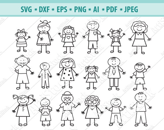 Stick Family Svg Bundle Stick Family Cut Files Stick Family - Etsy