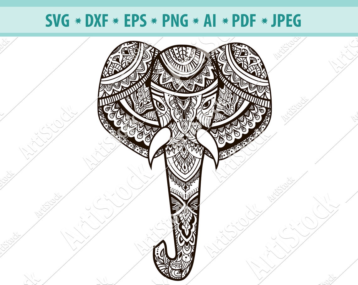 Elephant Animal Ethnic Mandala Boho Tribal Svg Indian Elephant - Etsy