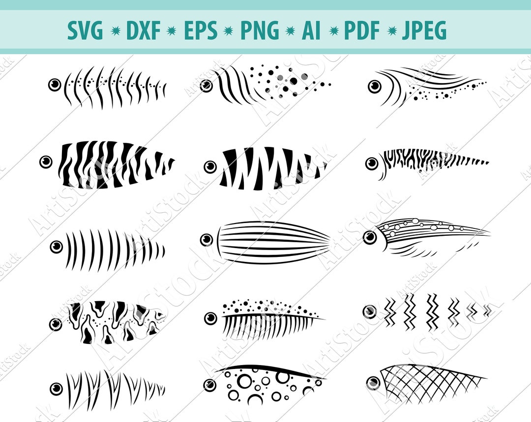Fish SVG File, School of Fish Svg, Fishes Svg, Fishes Cut File, Fishing ...