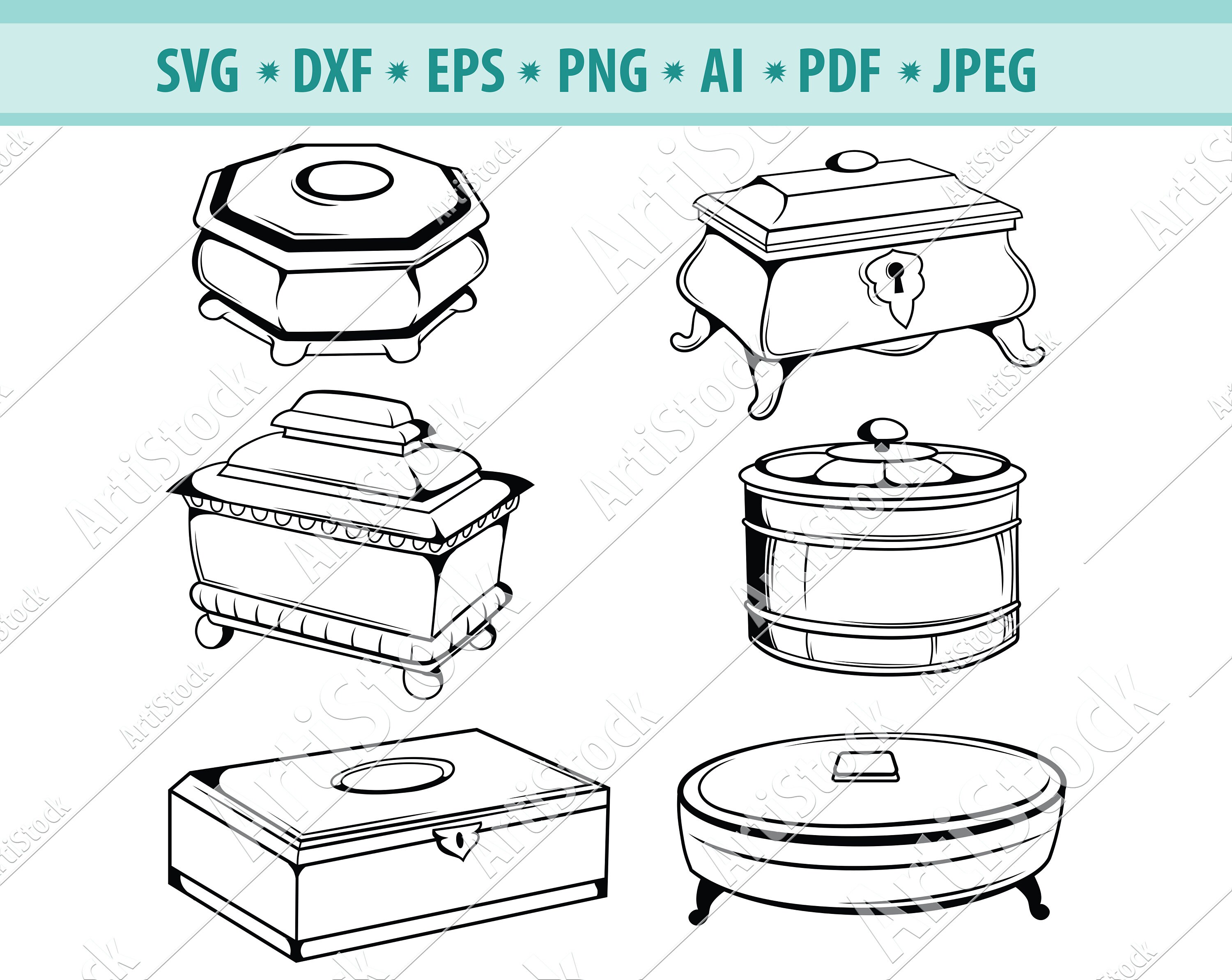 Jewelry Box Svg Antique Box Svg Woden Casket Svg Jewelry - Etsy Ireland
