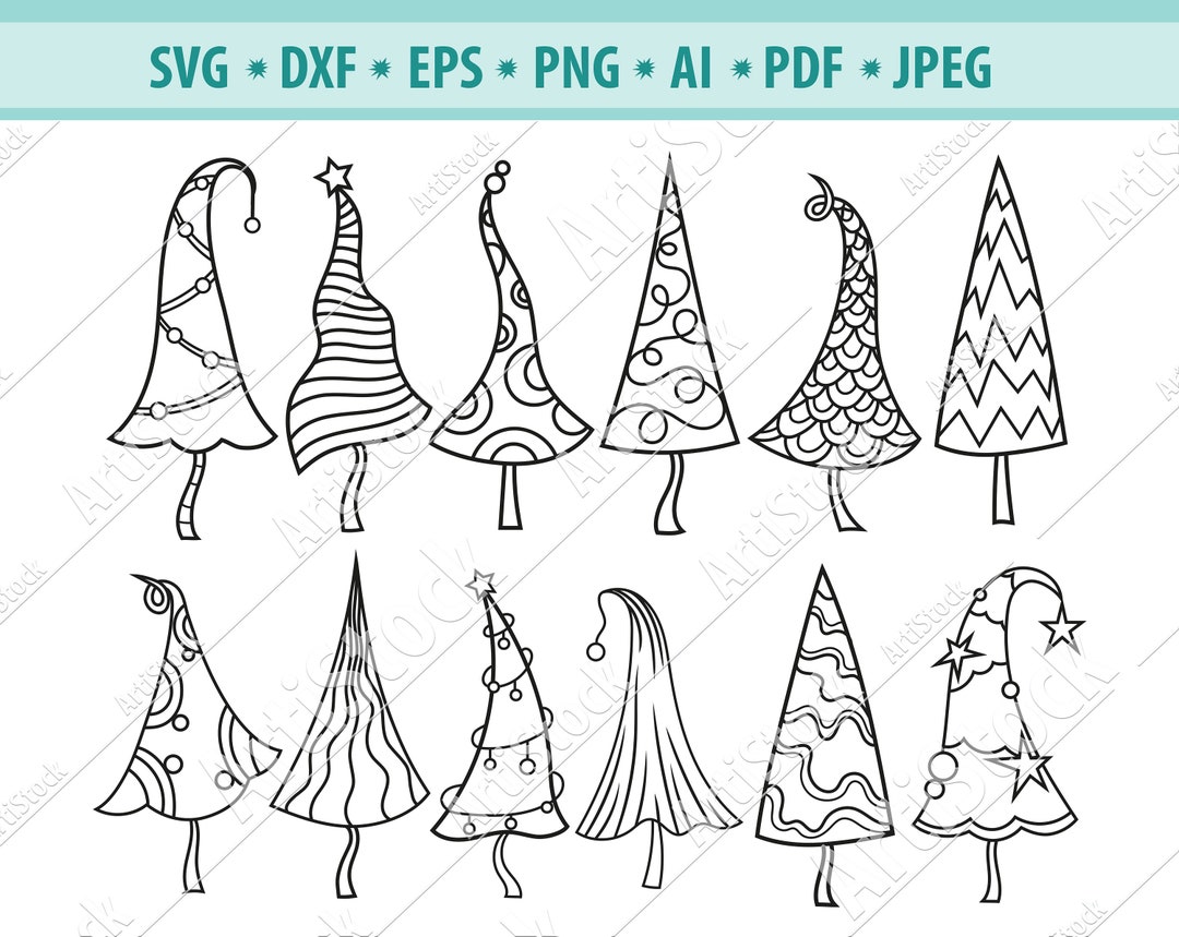 Christmas Tree Svg, Christmas Svg, Christmas Tree Cut File Svg, Tree ...