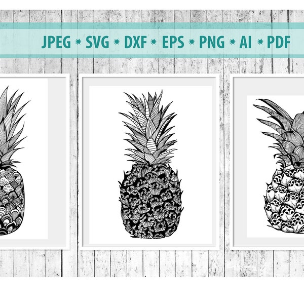 Pineapple Zentangle - Etsy