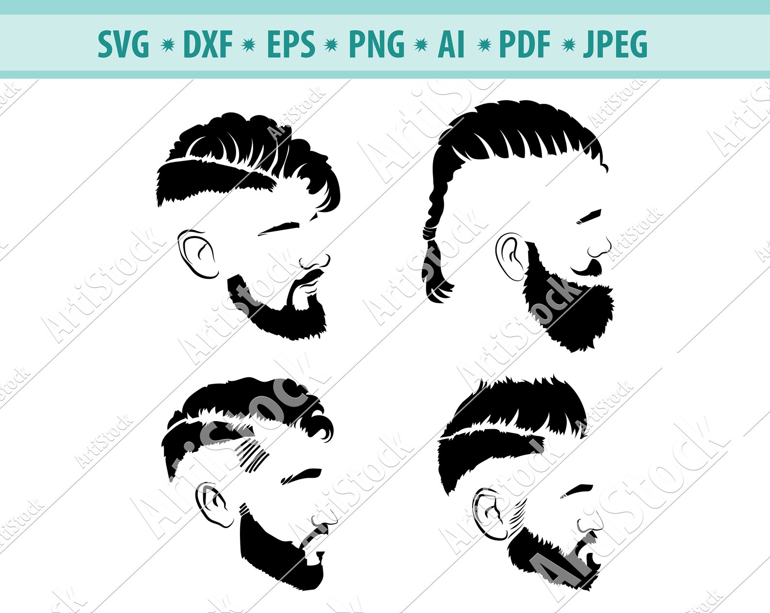 Beard Man SVG Beards Svg Beard Svg Beard Clipart Beard Man | Etsy