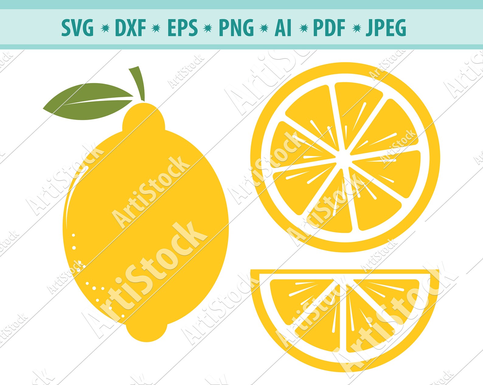 Lemon SVG File, Fresh Fruit Svg, Citrus Svg, Lemon Slice Svg, Lemon Cut ...