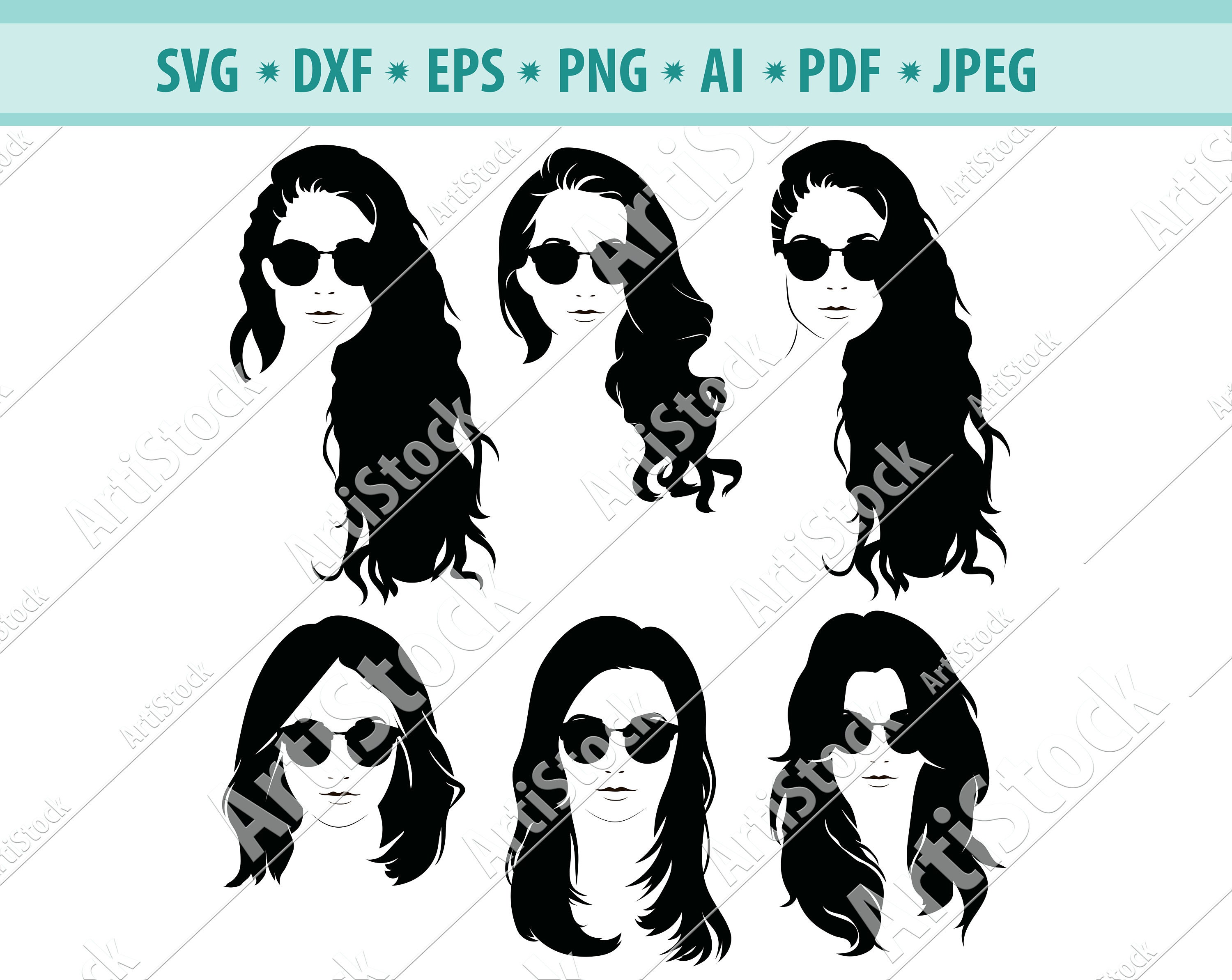 Woman's Face Svg Woman Svg File Girl SVG Instantly - Etsy Denmark